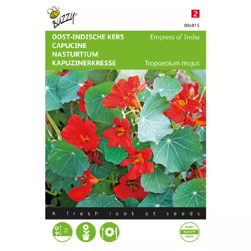 Tropaeolum majus nanum empress o 3g - GroenRijk Raalte